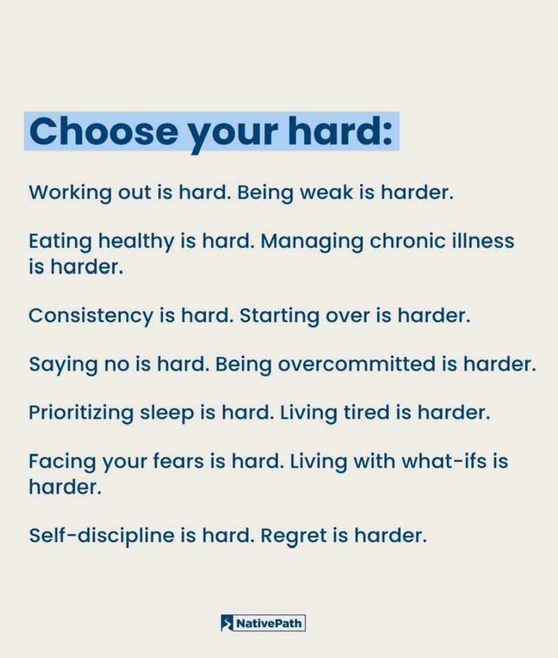 Choose Your Hard Sales Motivation Quote: Choose Your Hard.